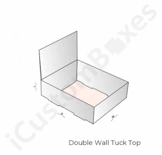 Double wall tuck top - Custom made double wall tuck top boxes