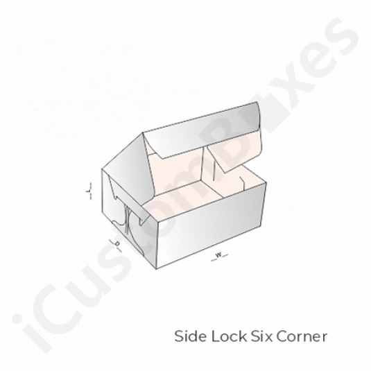 Side Lock Six Corner | Custom Design and Packaging | iCustomBoxes