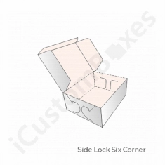 Side Lock Six Corner | Custom Design and Packaging | iCustomBoxes