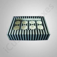 Striped Boxes | Black & White Striped Box - iCustomBoxes