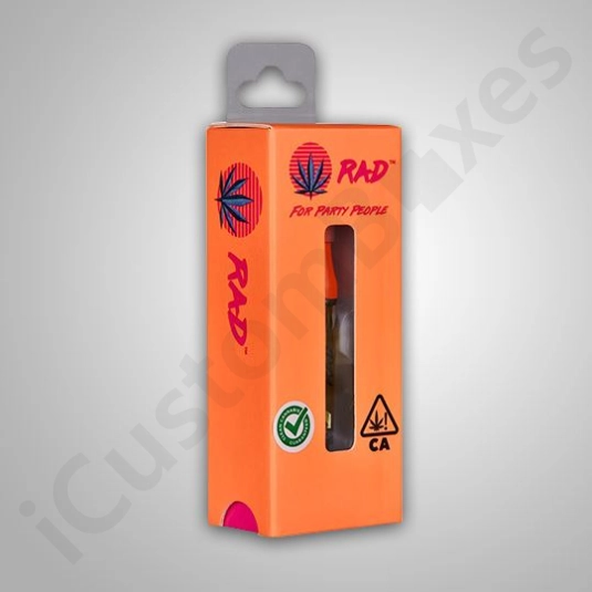 Custom Orange Vape Cartridge Boxes | iCustomBoxes