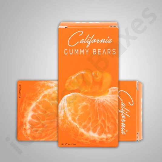 Custom HHC Getaway Orange Gummies Boxes | iCustomBoxes