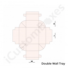Custom Double Wall Tray | Free Shipping in Canada