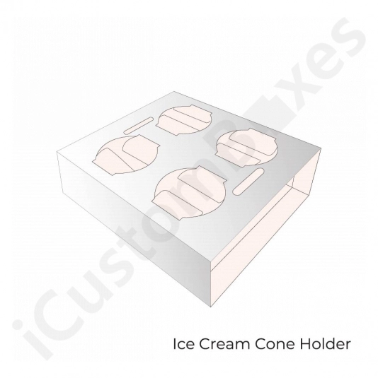Custom Cardboard Ice Cream Cone Holder