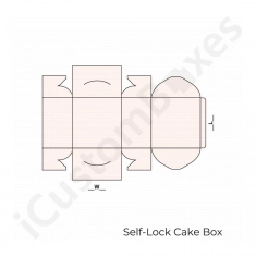 Custom Self Lock Cake Boxes Wholesale