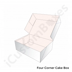 Four Corner Cake Boxes - Free Shipping in Canada