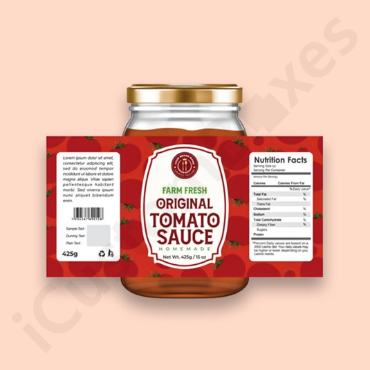 Custom Food Labels with Printed Logo Wholesale