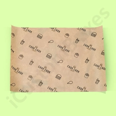 Custom Printed Butter Paper Sheets with Logo
