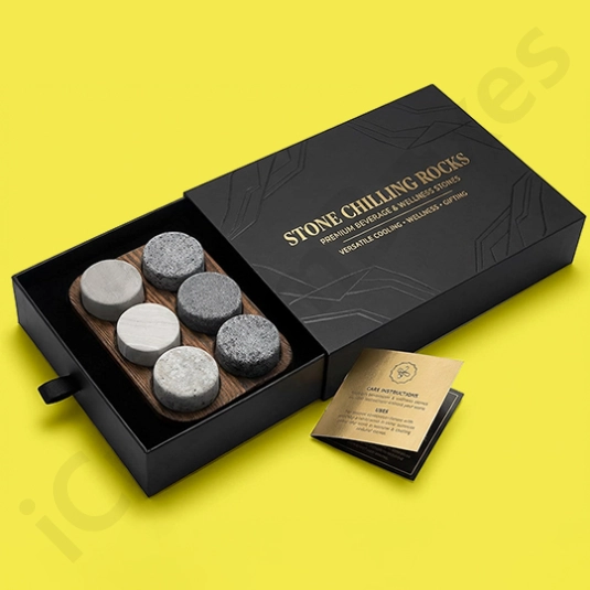 Custom Rocks Chilling Stone Packaging Boxes