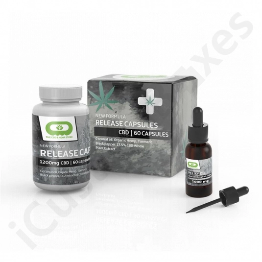 Custom CBD Capsule Boxes Printed Packaging Wholesale | iCustomBoxes