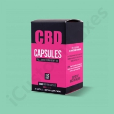 Custom CBD Capsule Boxes Printed Packaging Wholesale | iCustomBoxes