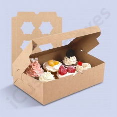 Custom Window Cupcake Boxes Wholesale